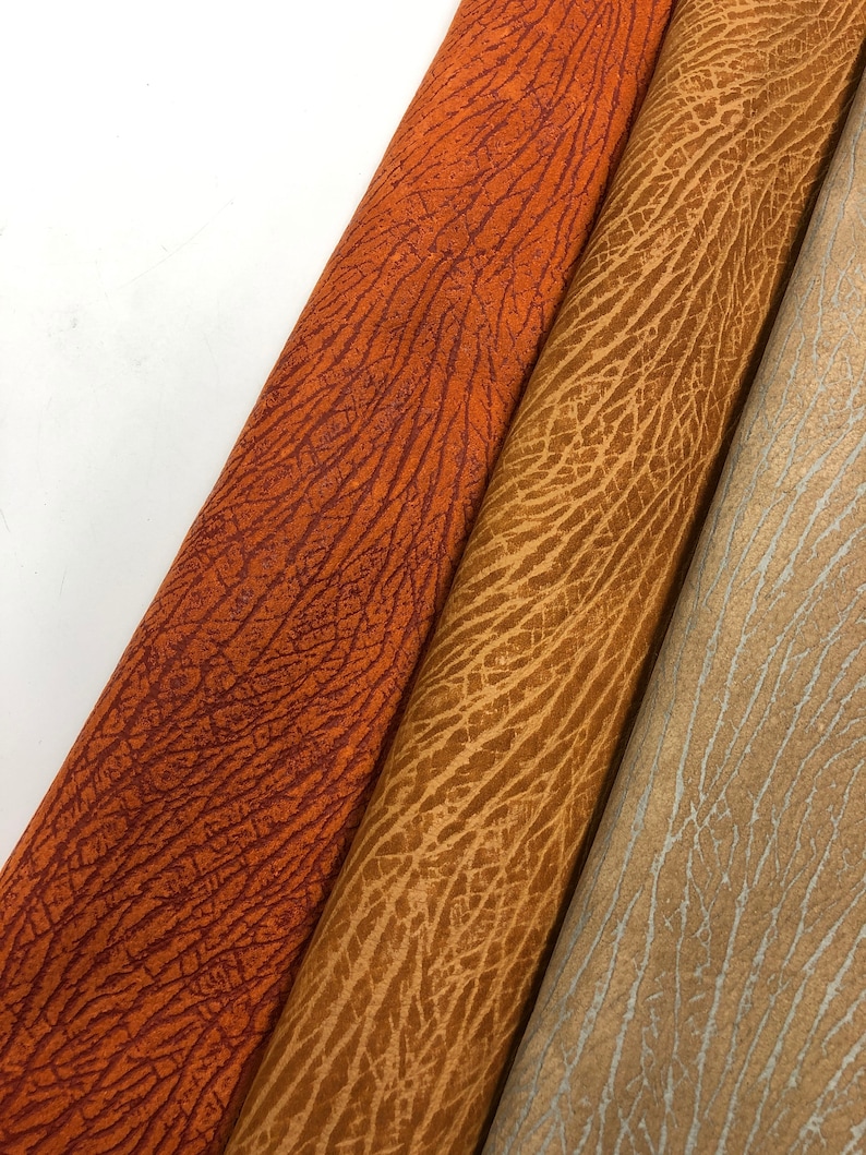 Rich LEATHER TEXTURE Real Cowhide/ Nubuck in 3 Colors/choose Size ...