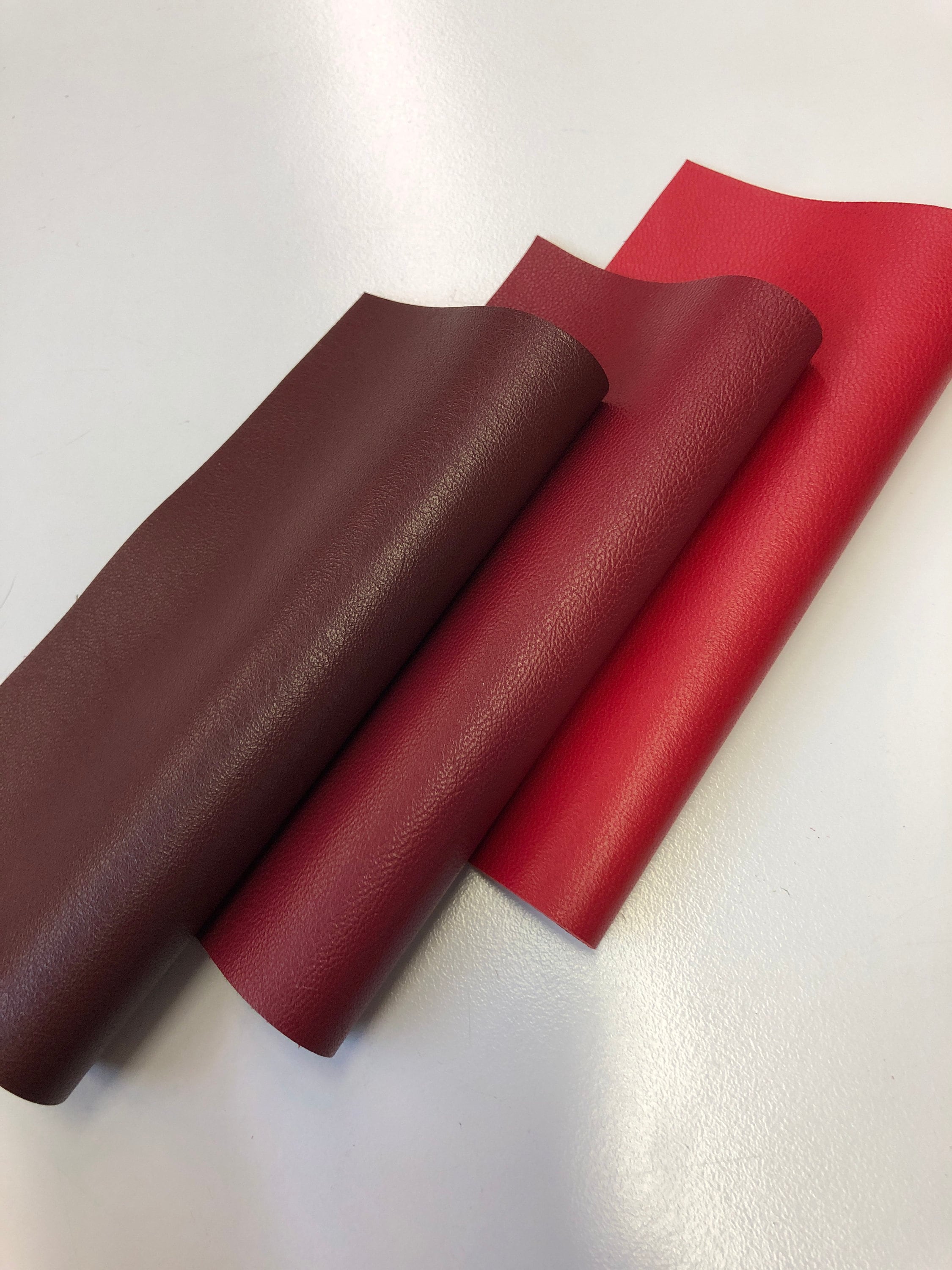 Leather RED Lambskin Leather, Fire Red Soft LEATHER Dark Red Leather ...