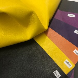 Yellow GENUINE LEATHER SUPERB Quality, Yellow Leather Sheet, Choose ...