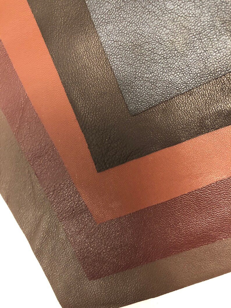 LEATHER BROWN Shades Set of 5, Superb Top Quality Leather, Choose Size ...