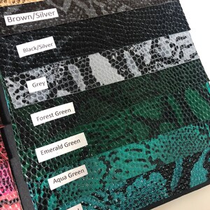 LEATHER SNAKE Python,most Realistic Print, Genuine Leather Sheets ...