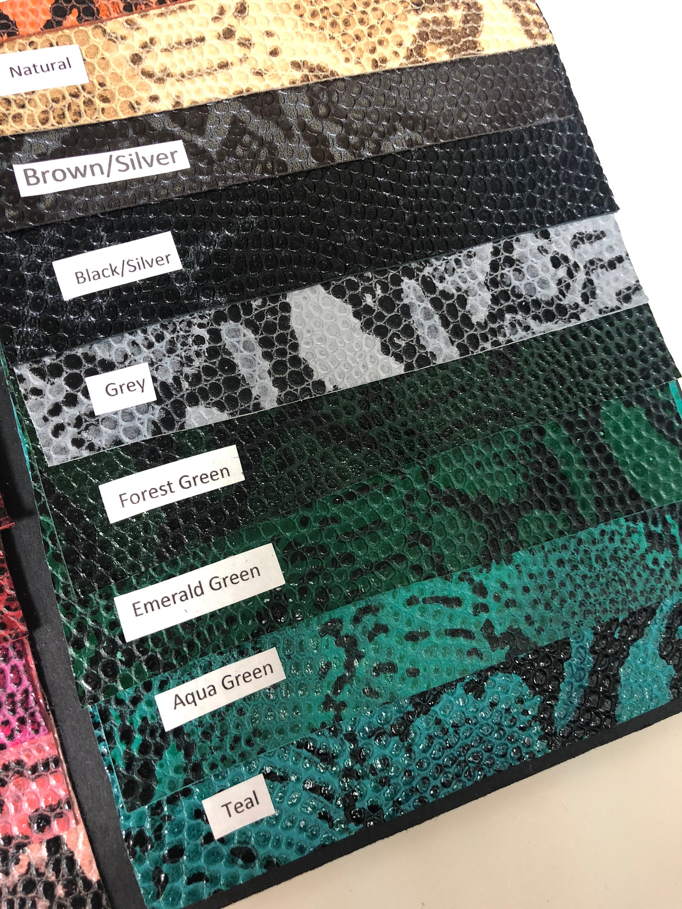 LEATHER SNAKE PYTHONMost realistic Print genuine leather | Etsy