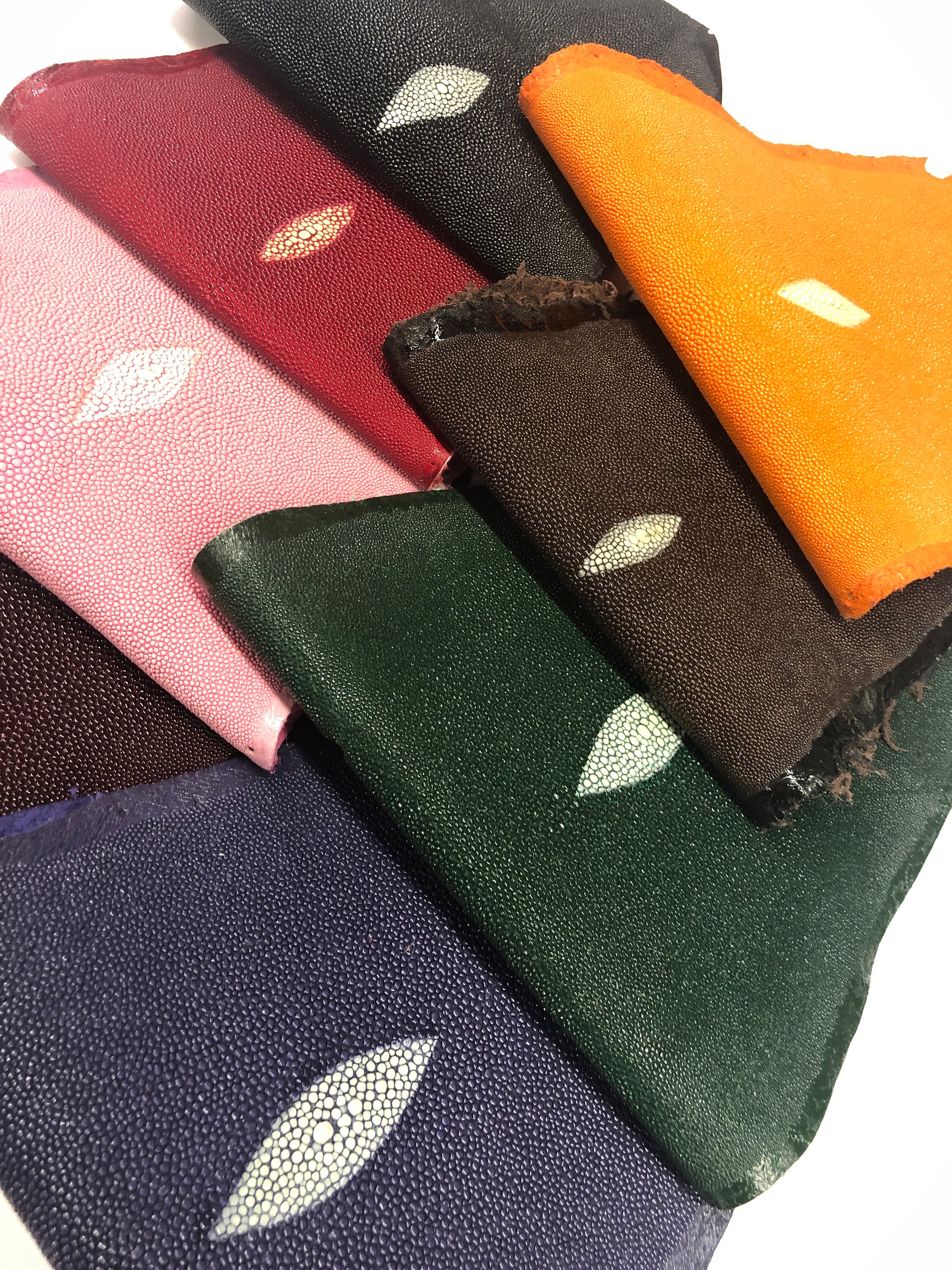 GENUINE Stingray LEATHER Skins in Many Colors | Etsy