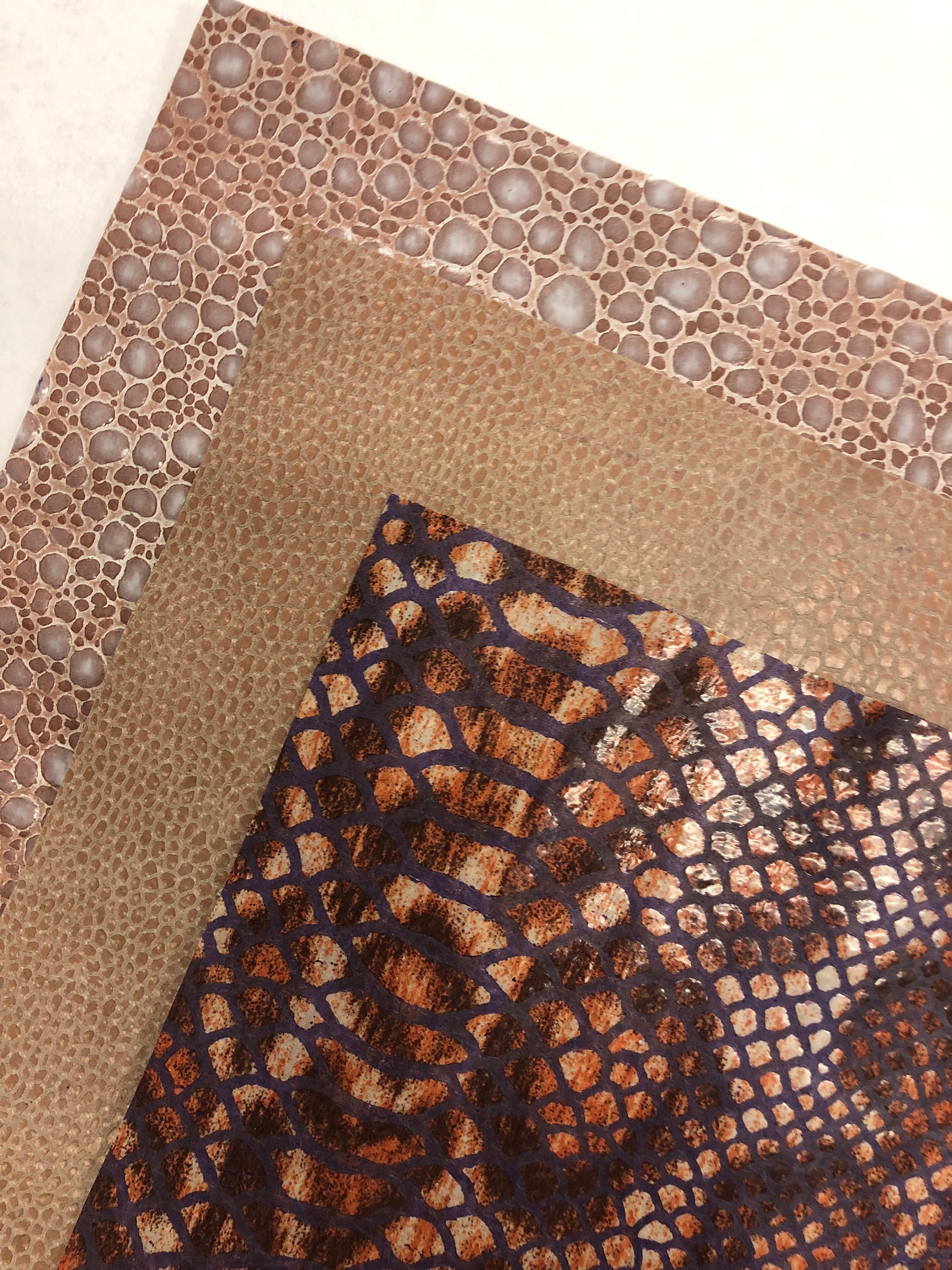 GENUINE LEATHER SHEETS Curated Blush Leather Set of 3 - Etsy