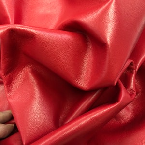 RED LEATHER “SUPERB M 7000” Top Quality Leather Skins, Soft Leather for ...