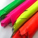 NEON LEATHER 12"x24” Neon Green Pink Orange Yellow LEATHER, Leather ...