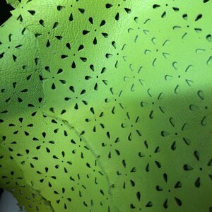 PERFORATED LEATHER SHEET Many Colors Many Designs Pick Your Color and ...