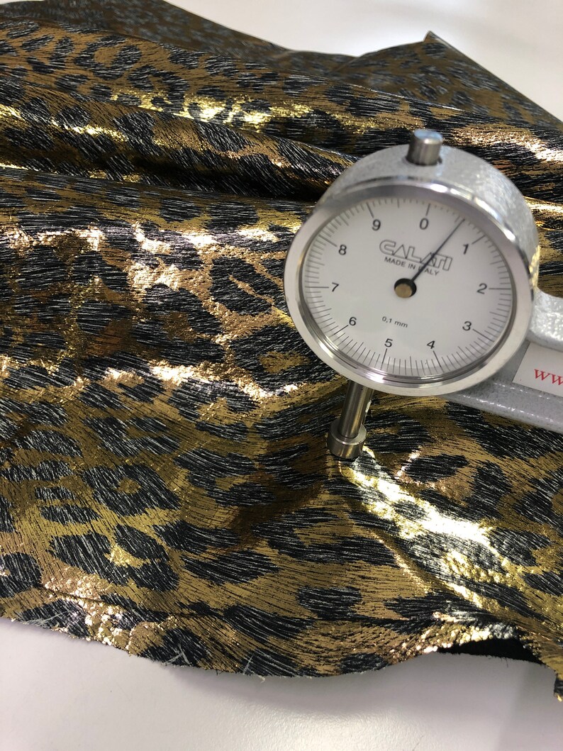 LEATHER Genuine Calfskin Suede JAGUAR LEOPARD Print Genuine Leather ...