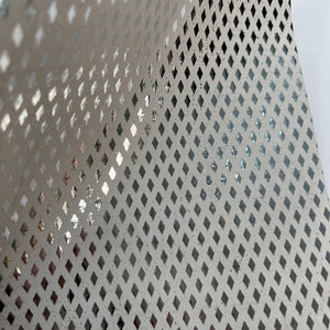 LEATHER 8”x8” Craft Leather Sheet, Diamond Silver Metallic White Calf ...