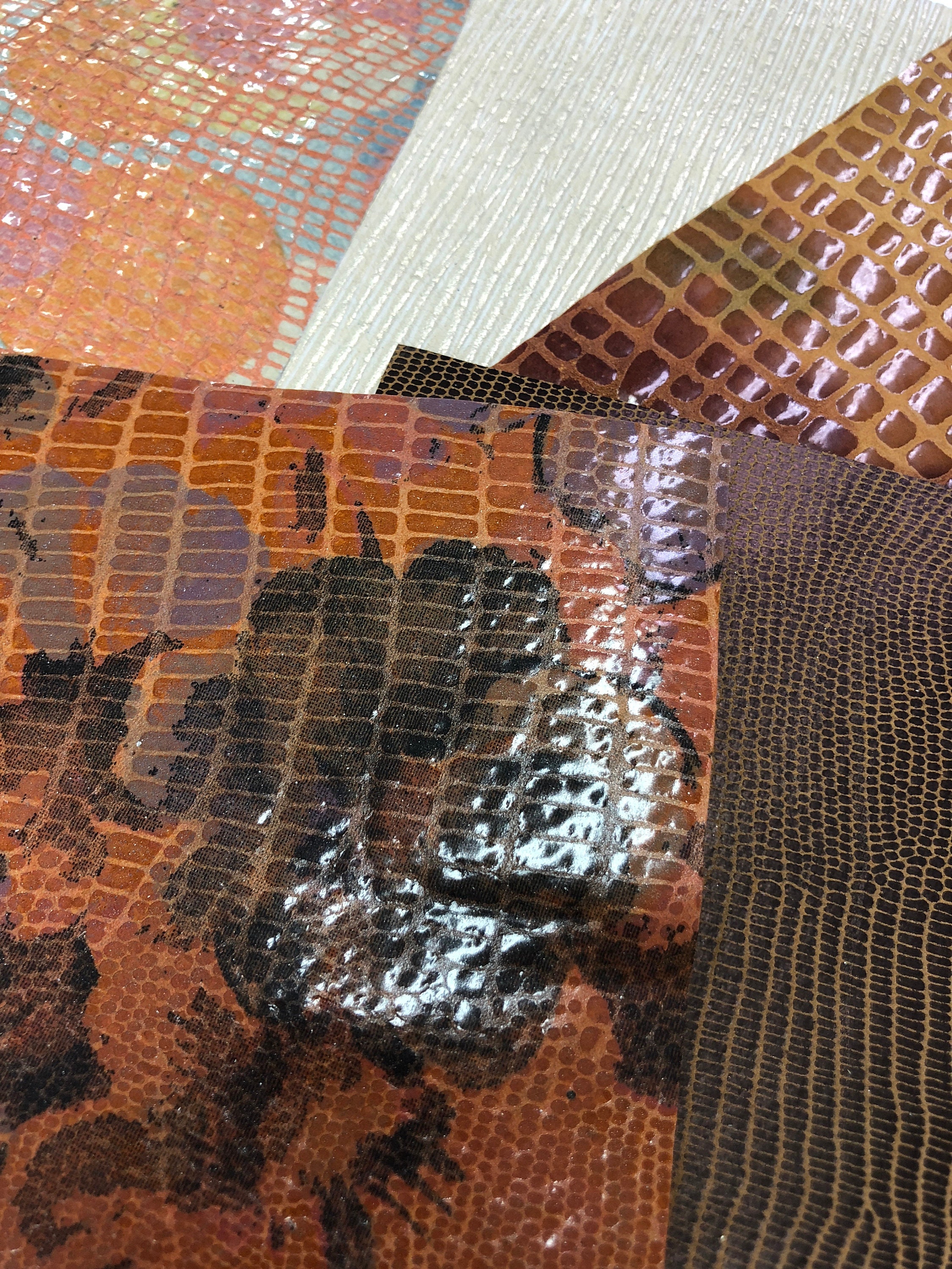 LEATHER VARIETY PACK 5x5 a Set of 5 Leather - Etsy