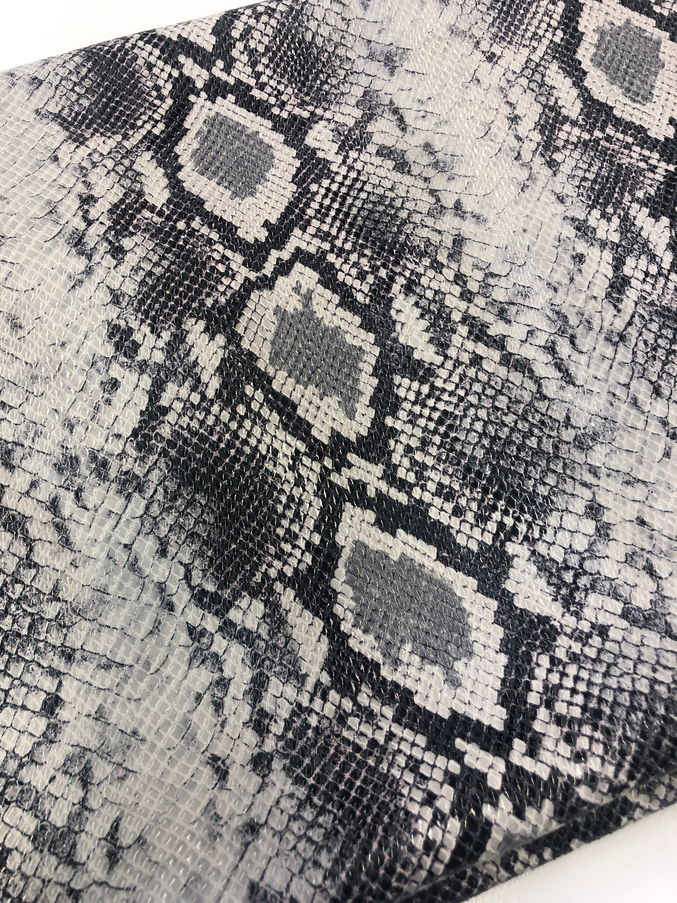 SNAKE LEATHER Python 9x9 Snakeskin Print Calfskin | Etsy