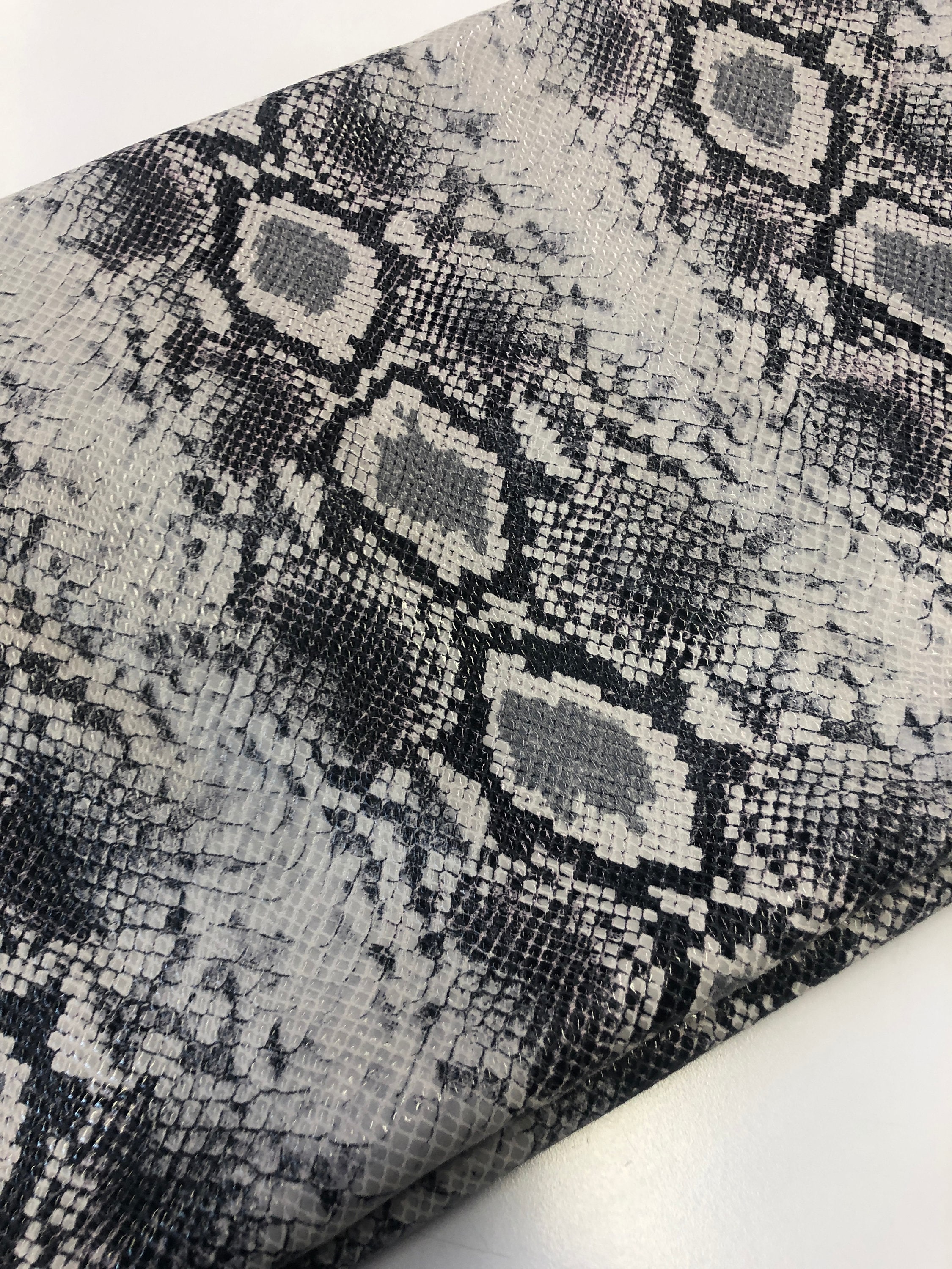 SNAKE LEATHER Python 9x9 Snakeskin Print Calfskin | Etsy