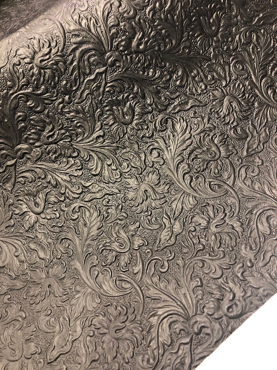 EMBOSSED LEATHER SHEETS Trim Leather With Acanthus Pattern Various Sizes Including 8 X 11 Inches Thickness 2.5mm Your Size Leather Scrap Etsy UK