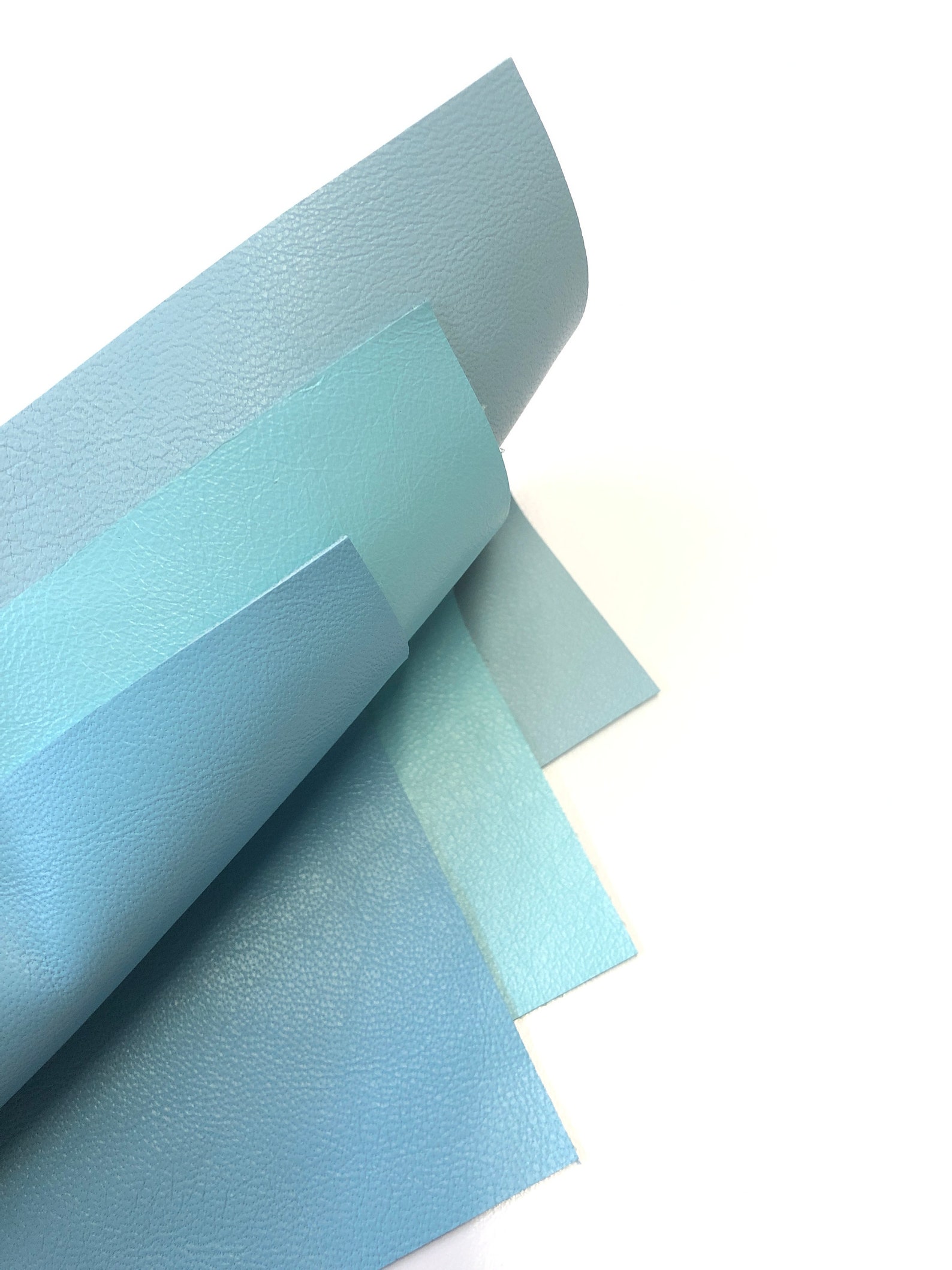 LEATHER Blue 5"x5"leather Sheets/ Leather Hides Pastel Blue, Light Aqua ...