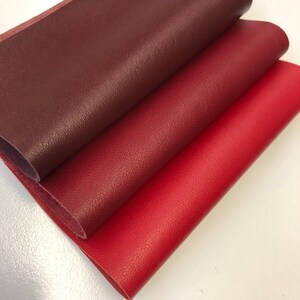 LEATHER RED Lambskin Leather, Fire Red Soft Leather, Dark Red Leather ...