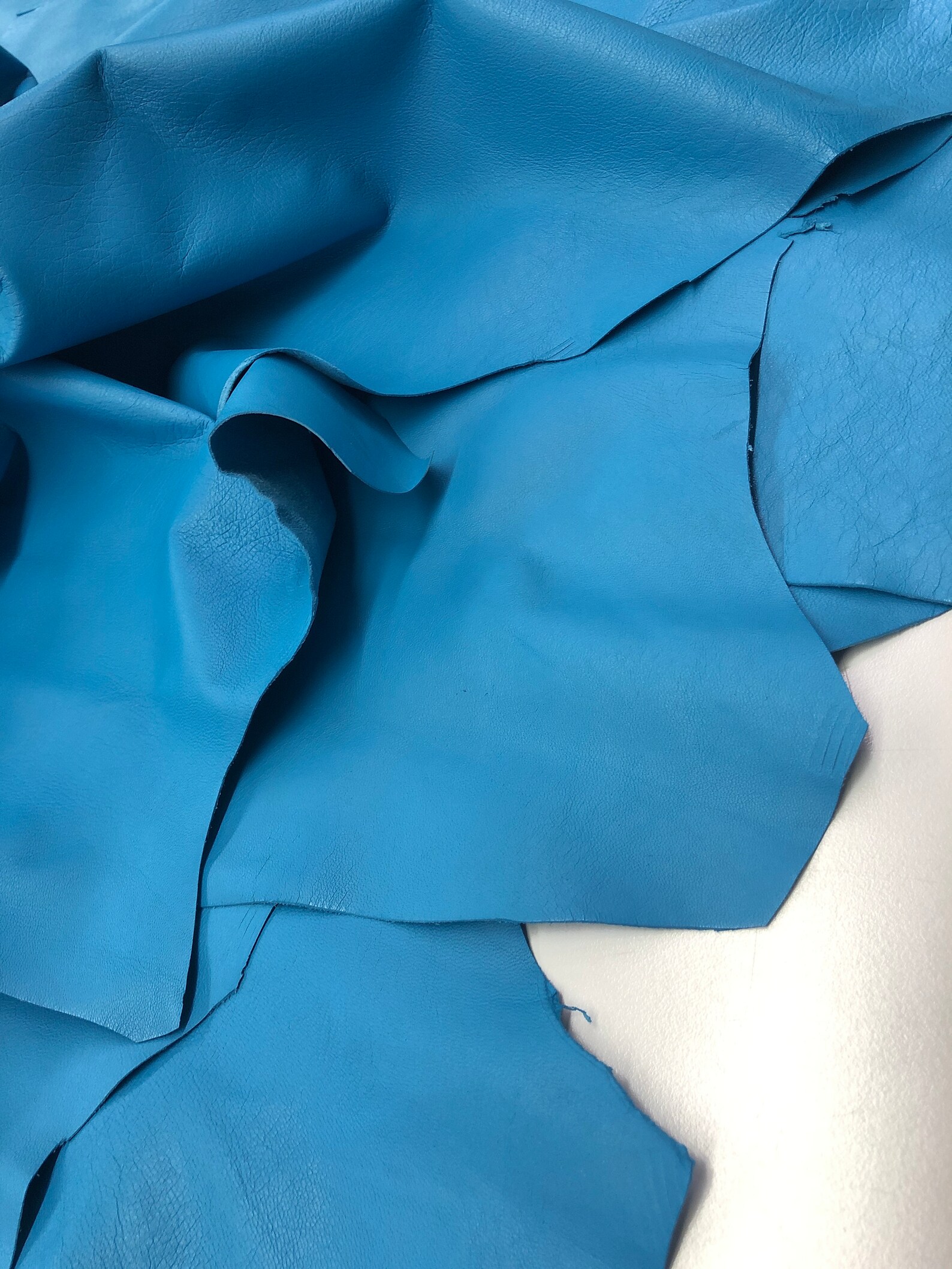 TURQUOISE LEATHER Skins/lambskin Leather/ Buttery Soft Genuine Leather ...