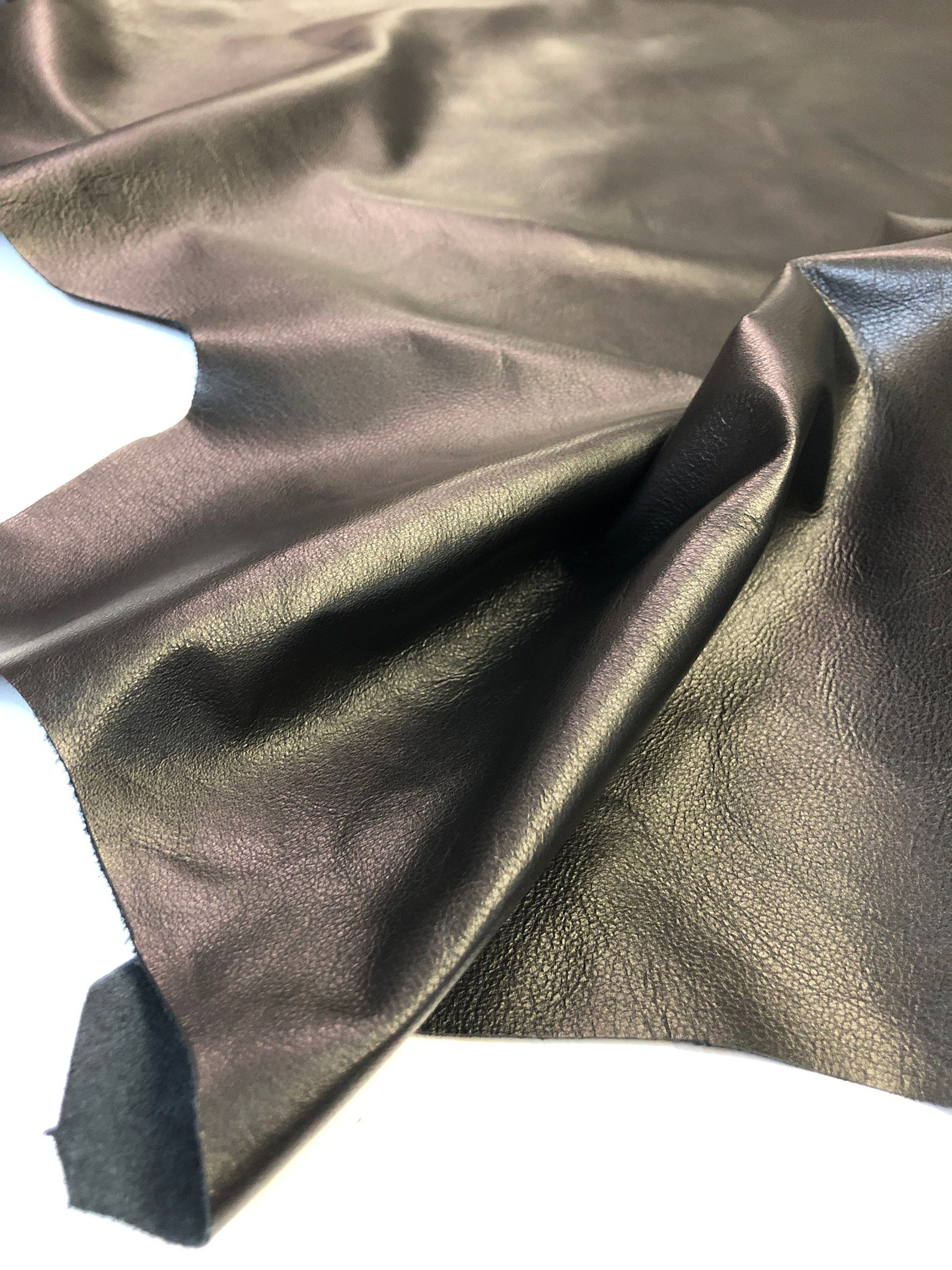 BLACK Leather 9"x9" Finest Black Nappa/leather Italian Lambskin/real ...