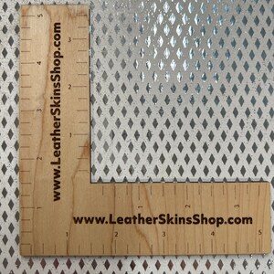 LEATHER 8”x8” Craft Leather Sheet, Diamond Silver Metallic White Calf ...