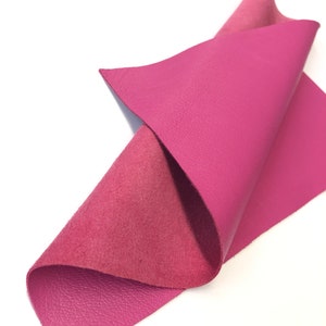 LEATHER Hot Pink Leather,bright Pink Leather Sheet, Leather Skins ...