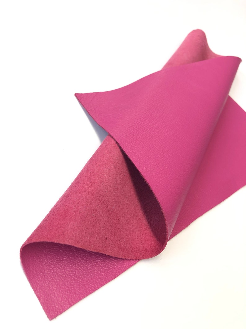 LEATHER Hot Pink Leatherbright Pink Leather Sheet Leather | Etsy