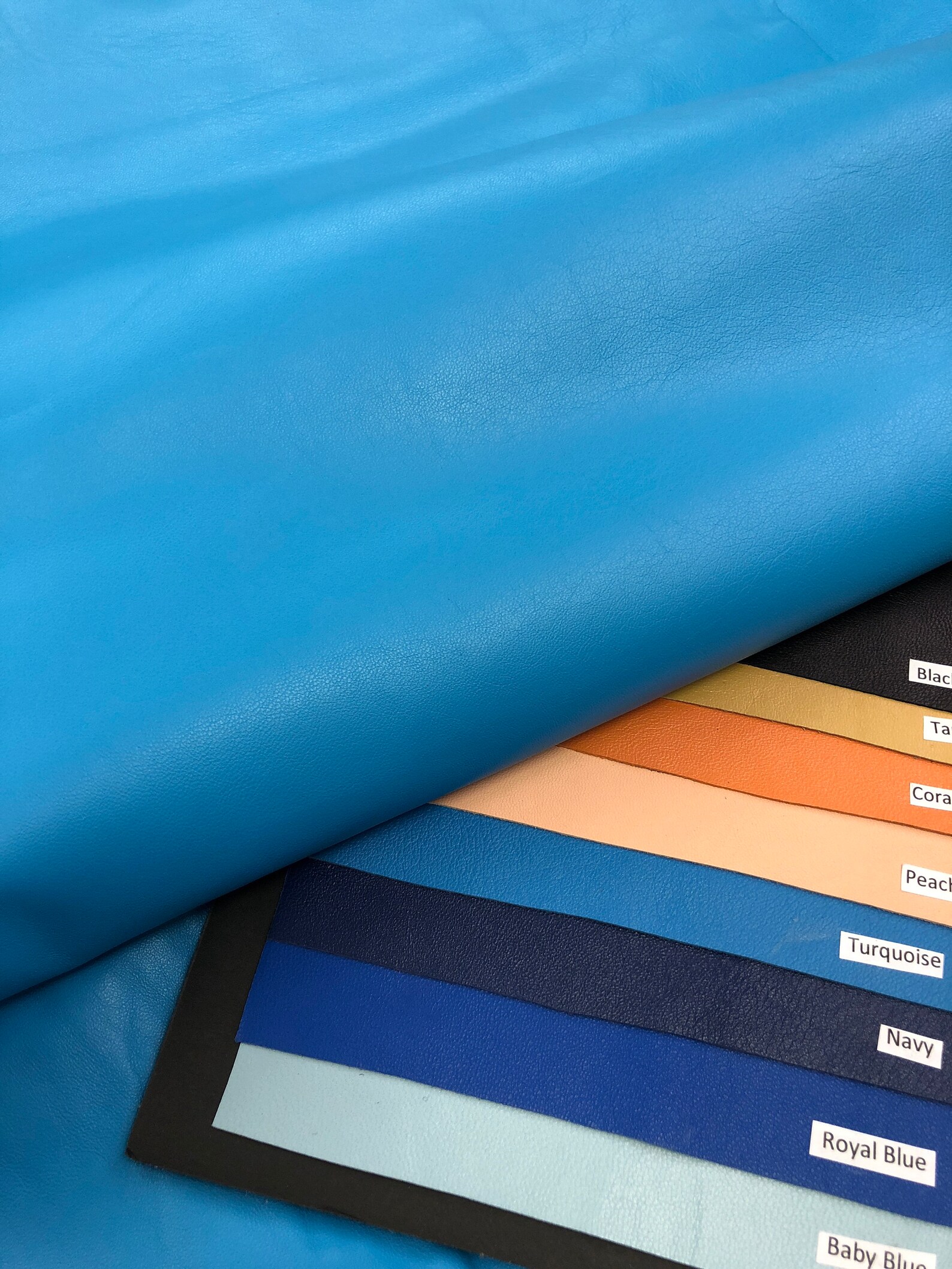 LEATHER TURQUOISE SUPERB, Top Quality Italian Lambskin Leather, Soft ...