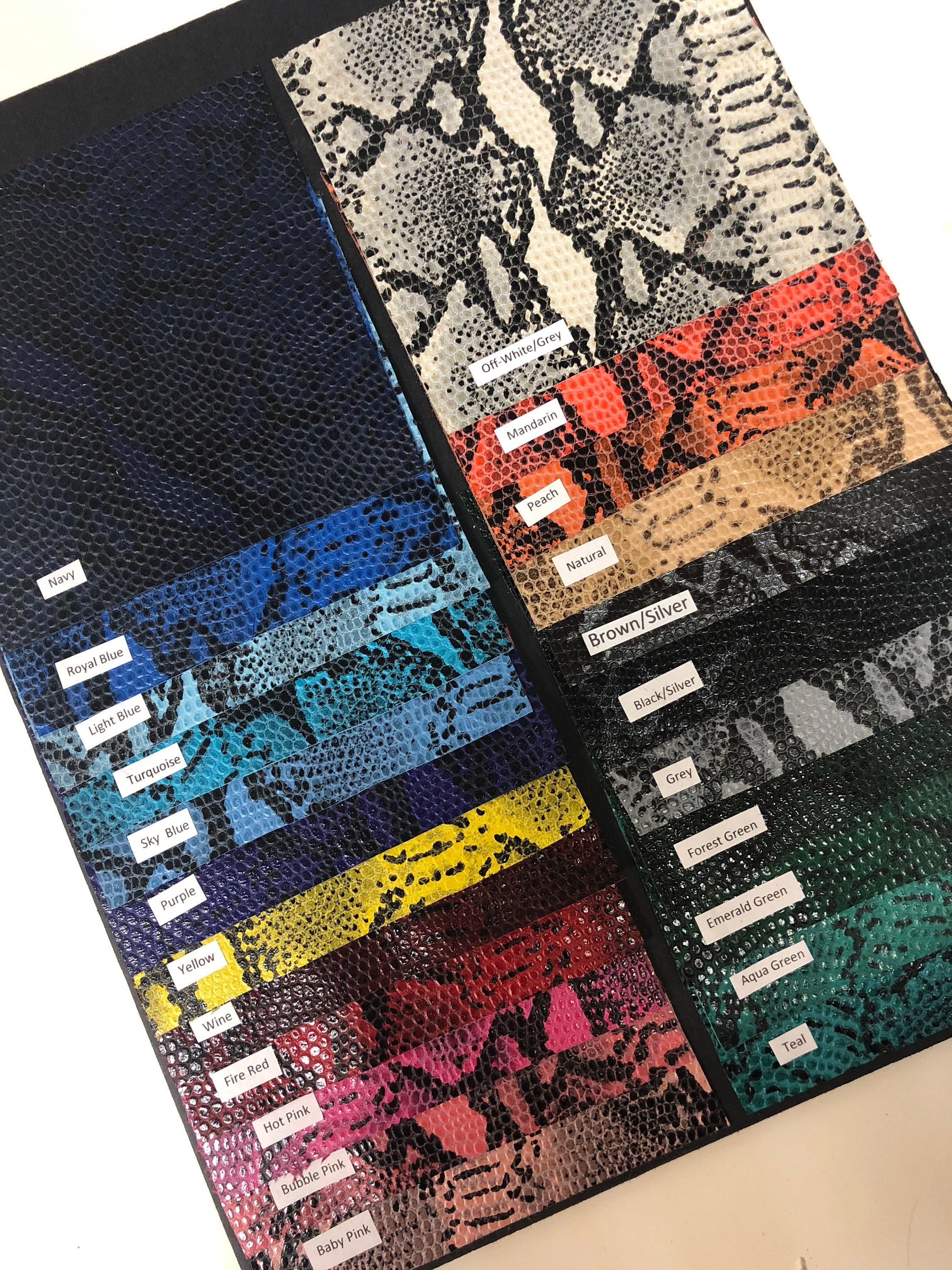 LEATHER SNAKE PYTHONMost realistic Print genuine leather | Etsy