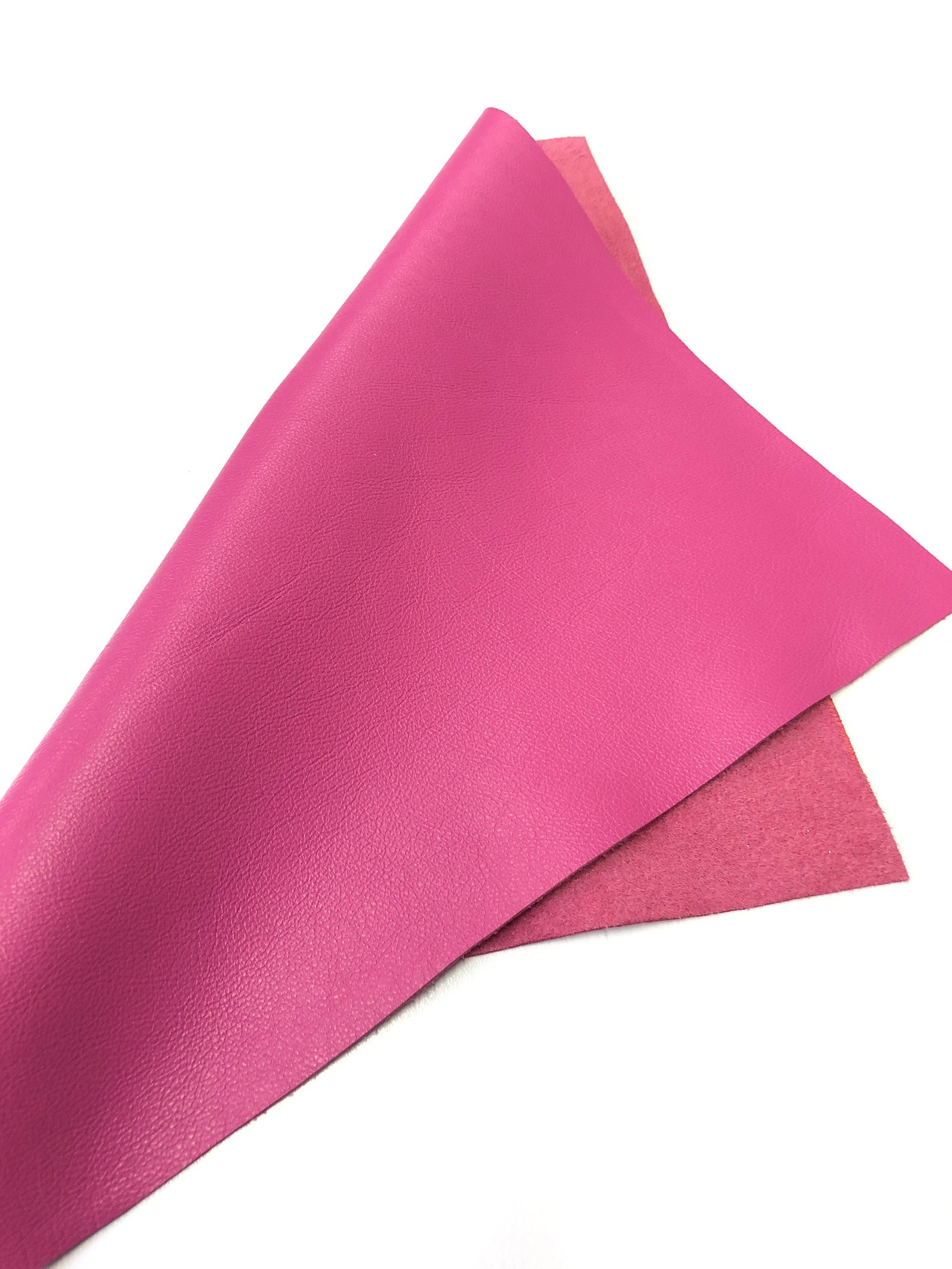 LEATHER Hot Pink Leatherbright Pink Leather Sheet Leather - Etsy