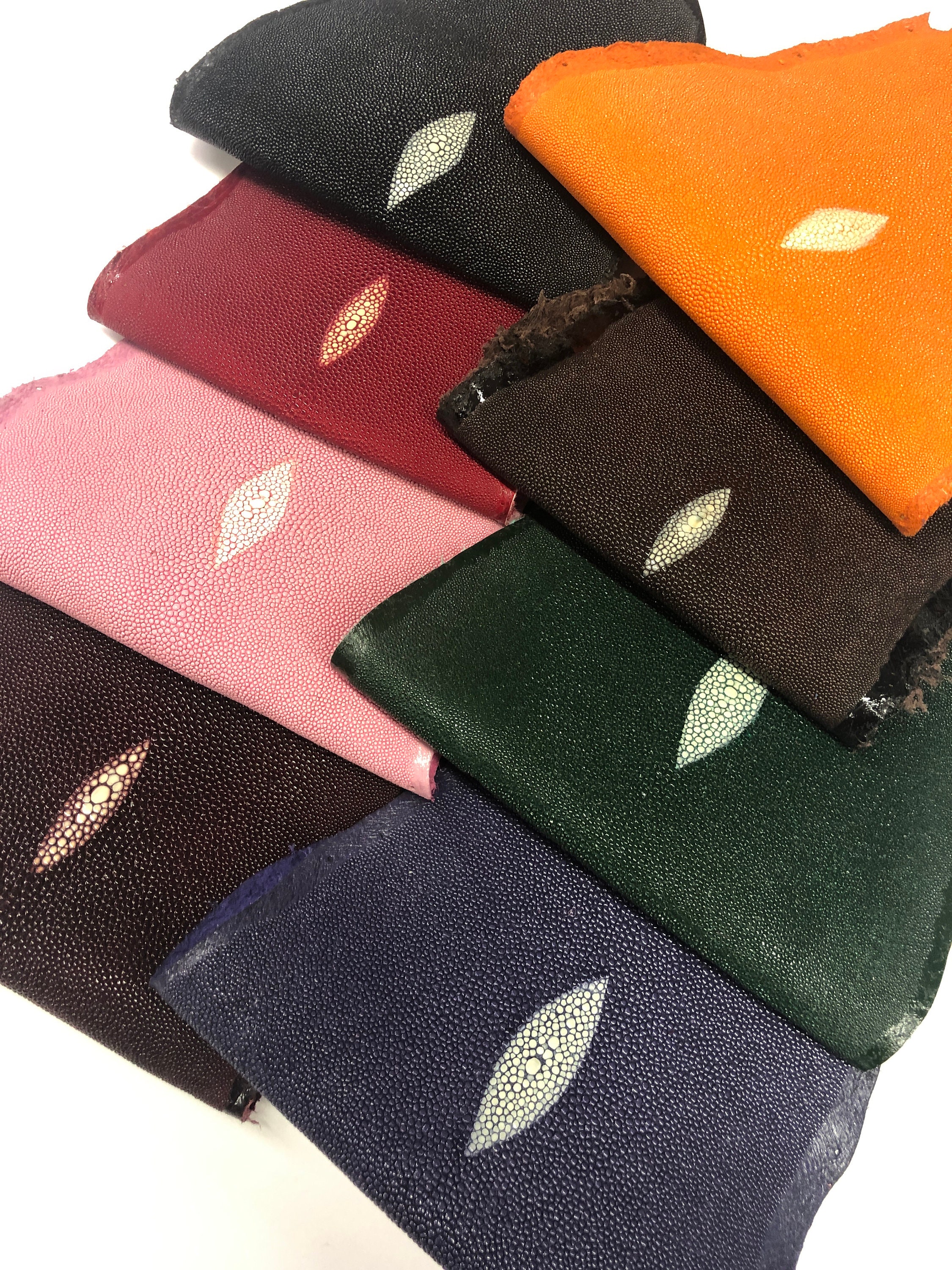GENUINE Stingray LEATHER Skins in Many Colors | Etsy