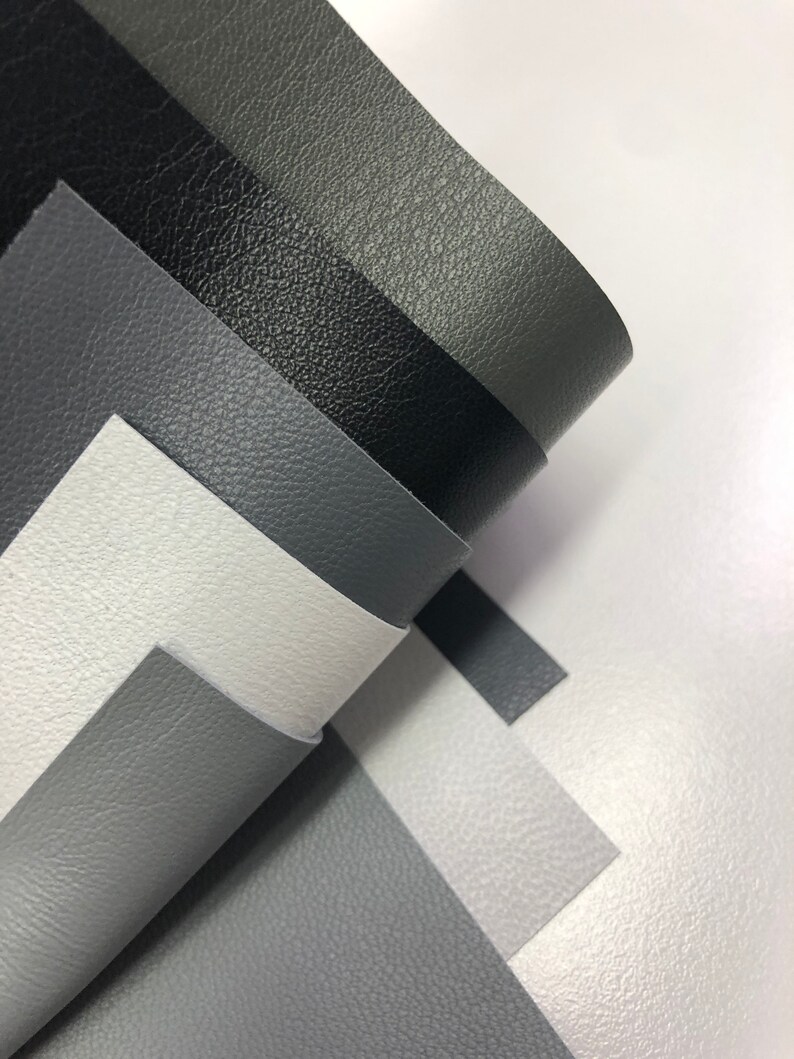 GREY Leather/real Genuine Leather/shades of Grey Leather | Etsy