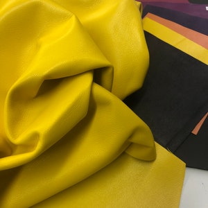 Yellow GENUINE LEATHER SUPERB Quality, Yellow Leather Sheet, Choose ...