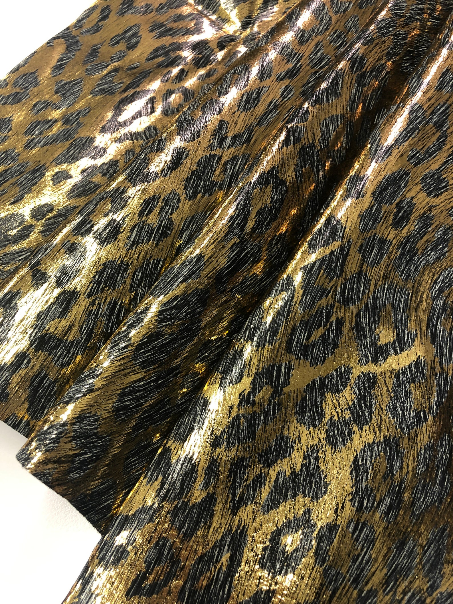 LEATHER Genuine Calfskin Suede JAGUAR LEOPARD Print Genuine Leather ...