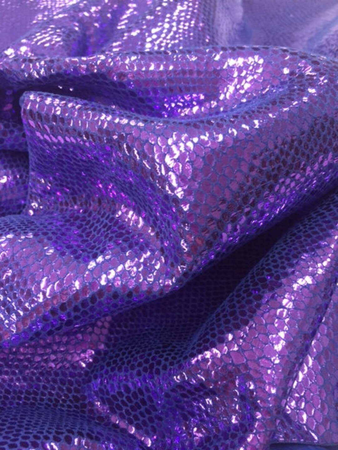 BRIGHT PURPLE Metallic Leather Metallic Printed Suede - Etsy