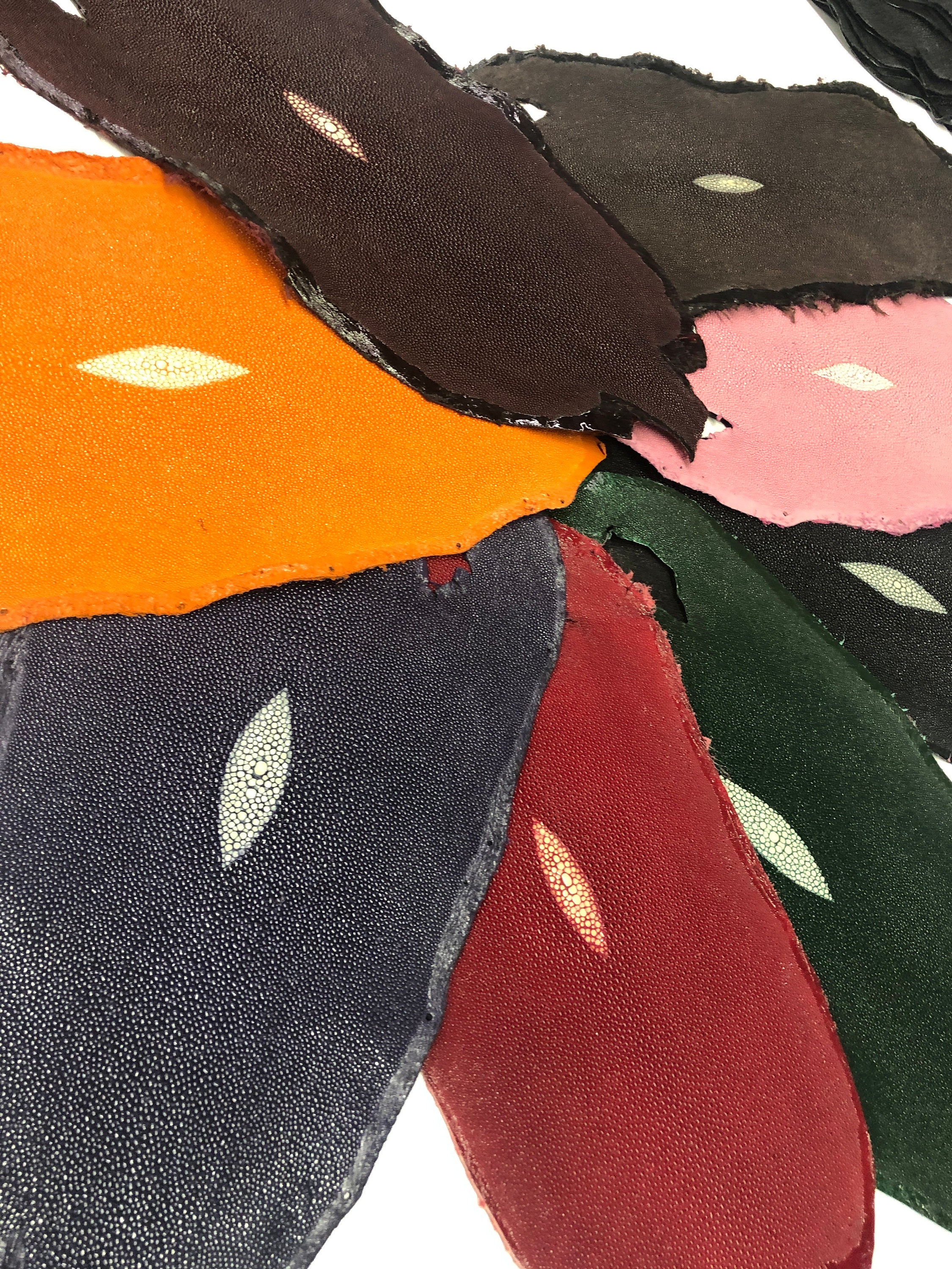 GENUINE Stingray LEATHER Skins in Many Colors | Etsy