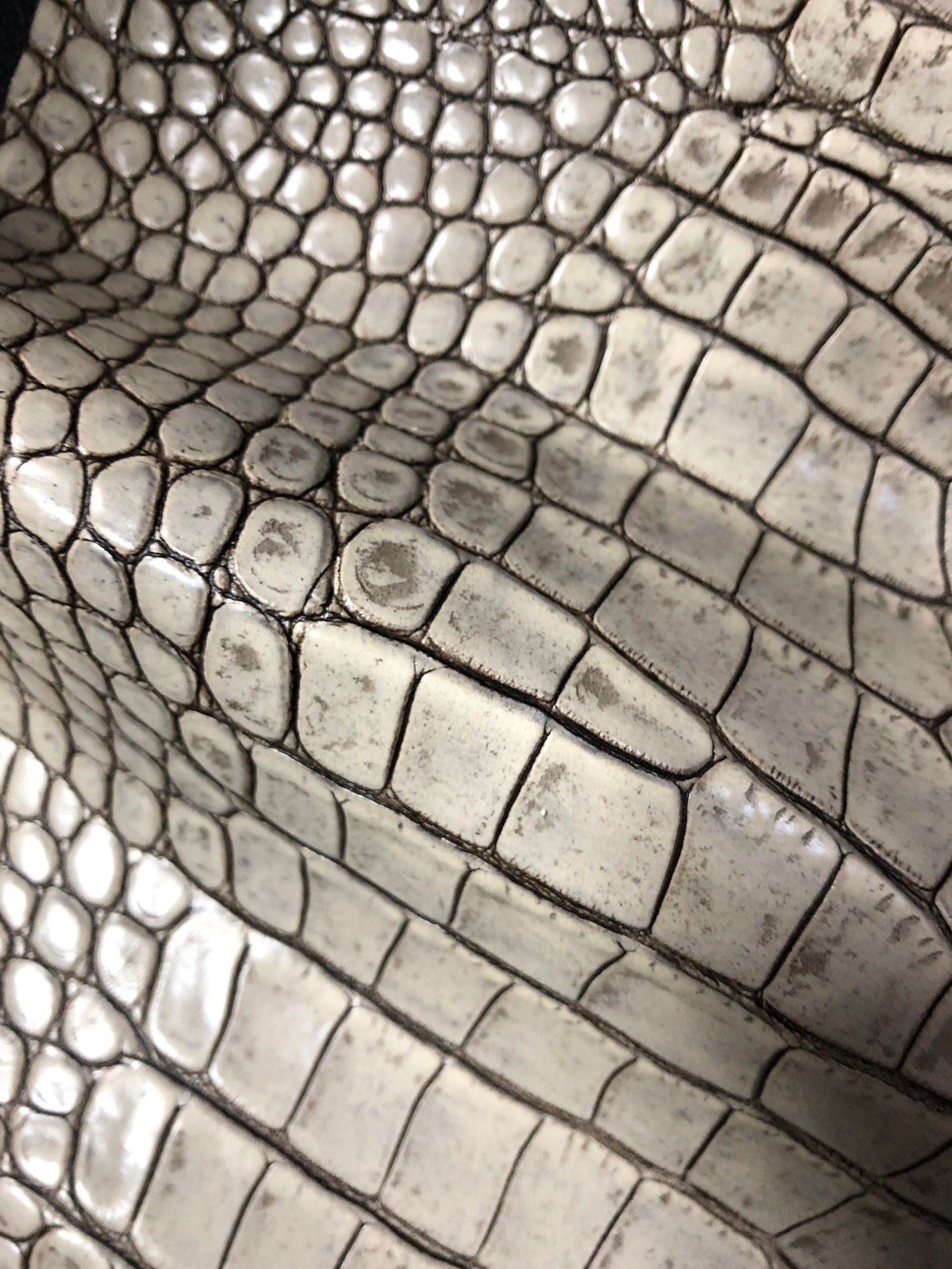 LEATHER GENUINE Leather Crocodile Alligator Embossed | Etsy