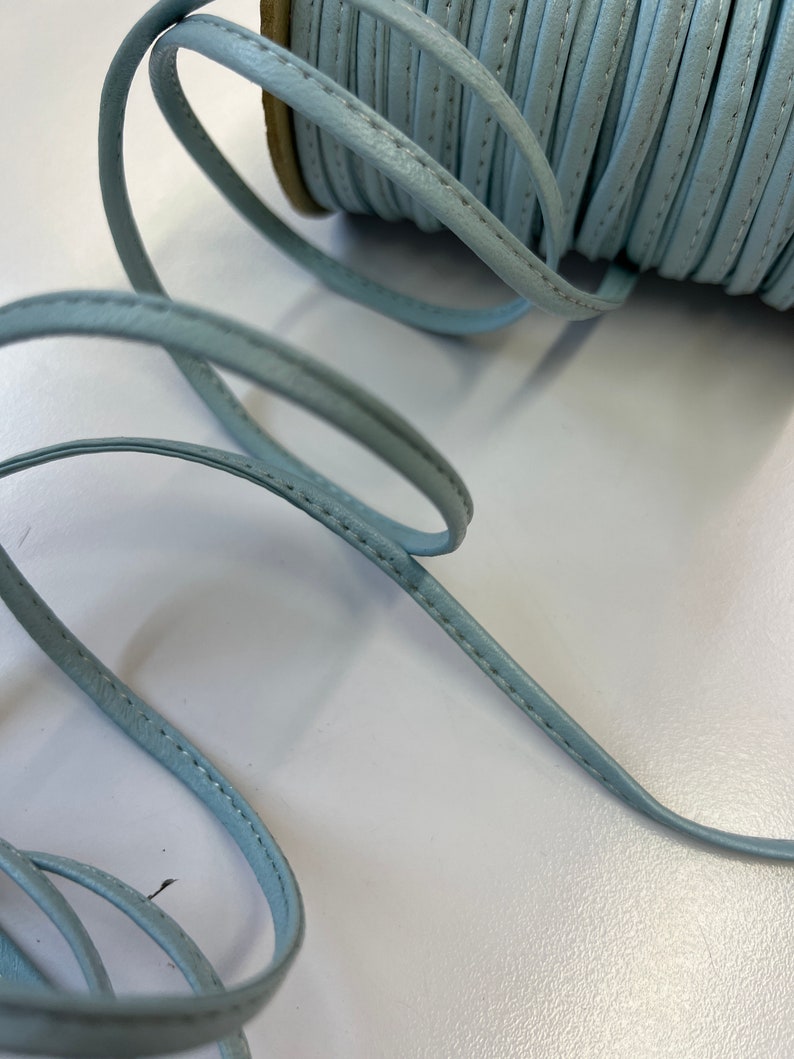 1/4" LEATHER STITCHED LEATHER Drawstring Leather Lace, Leather Straps ...