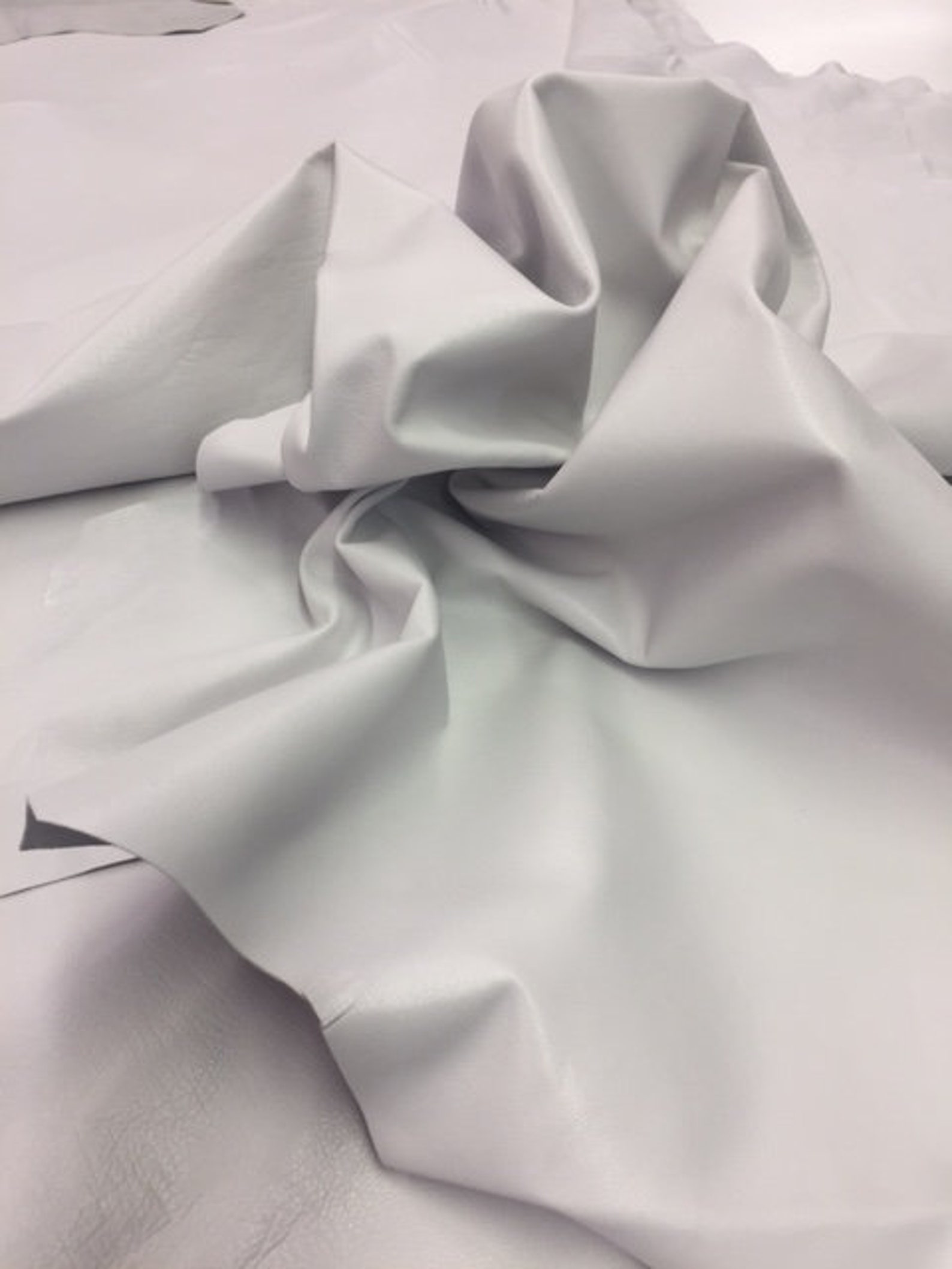 White Genuine ITALIAN LAMBSKIN, LEATHER, Choose Your Size, Leather Hide ...