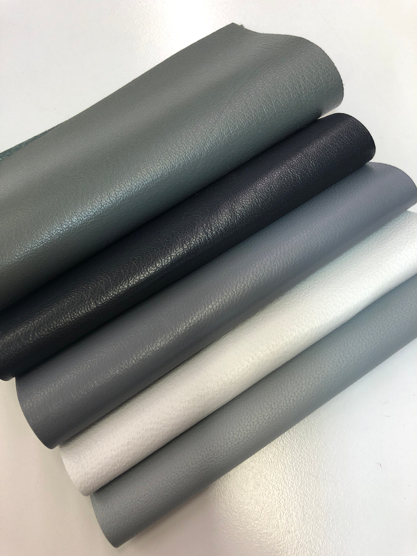 GREY Leather/real Genuine Leather/shades of Grey Leather Sheets/set of ...