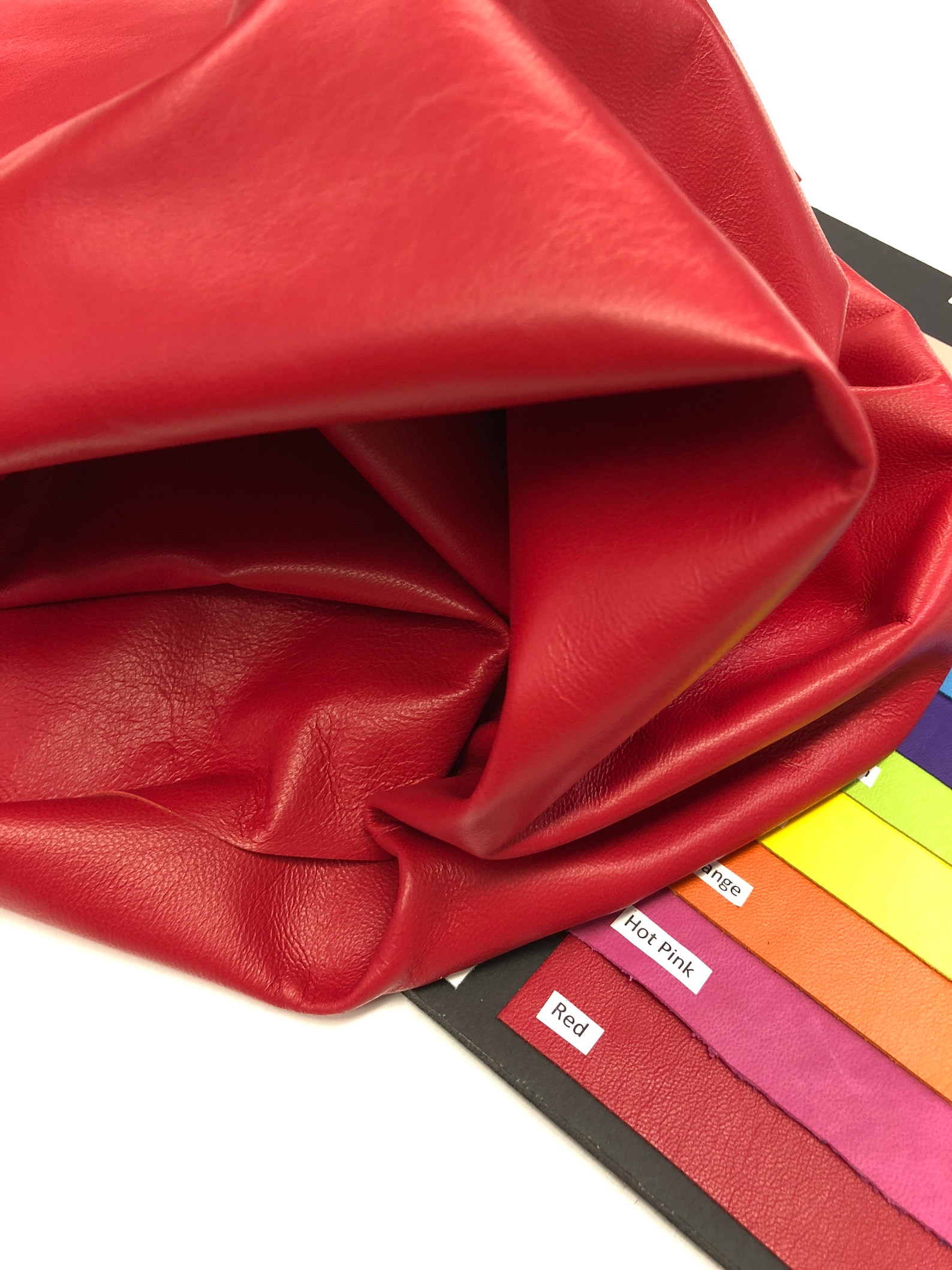 RED LEATHER “SUPERB M 7000” Top Quality Leather Skins, Soft Leather for ...