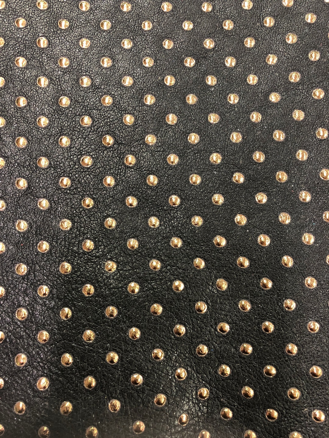 Embossed Black Leather Sheet, Gold Stud Print, DIY Crafting - Etsy