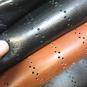 PERFORATED LEATHER SHEET Many Colors Many Designs Pick Your Color and ...