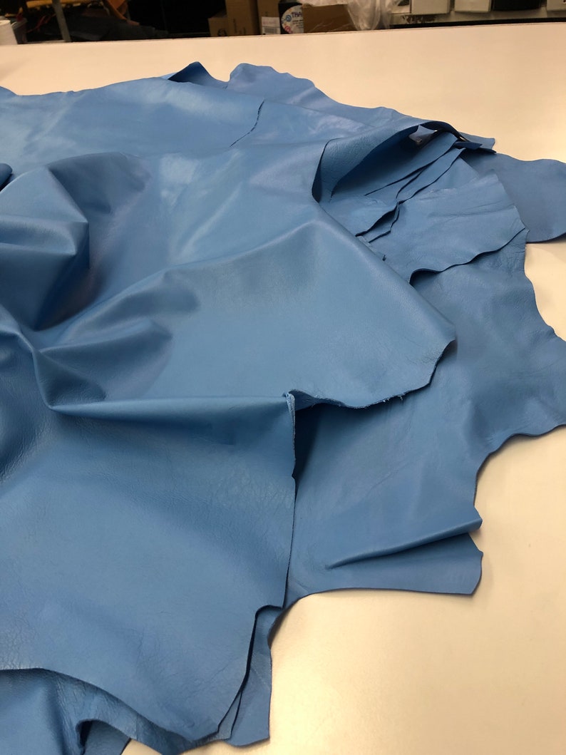 BEAUTIFUL LEATHER /SKY Blue Nappa Lamb Skins/blue Lambskin | Etsy