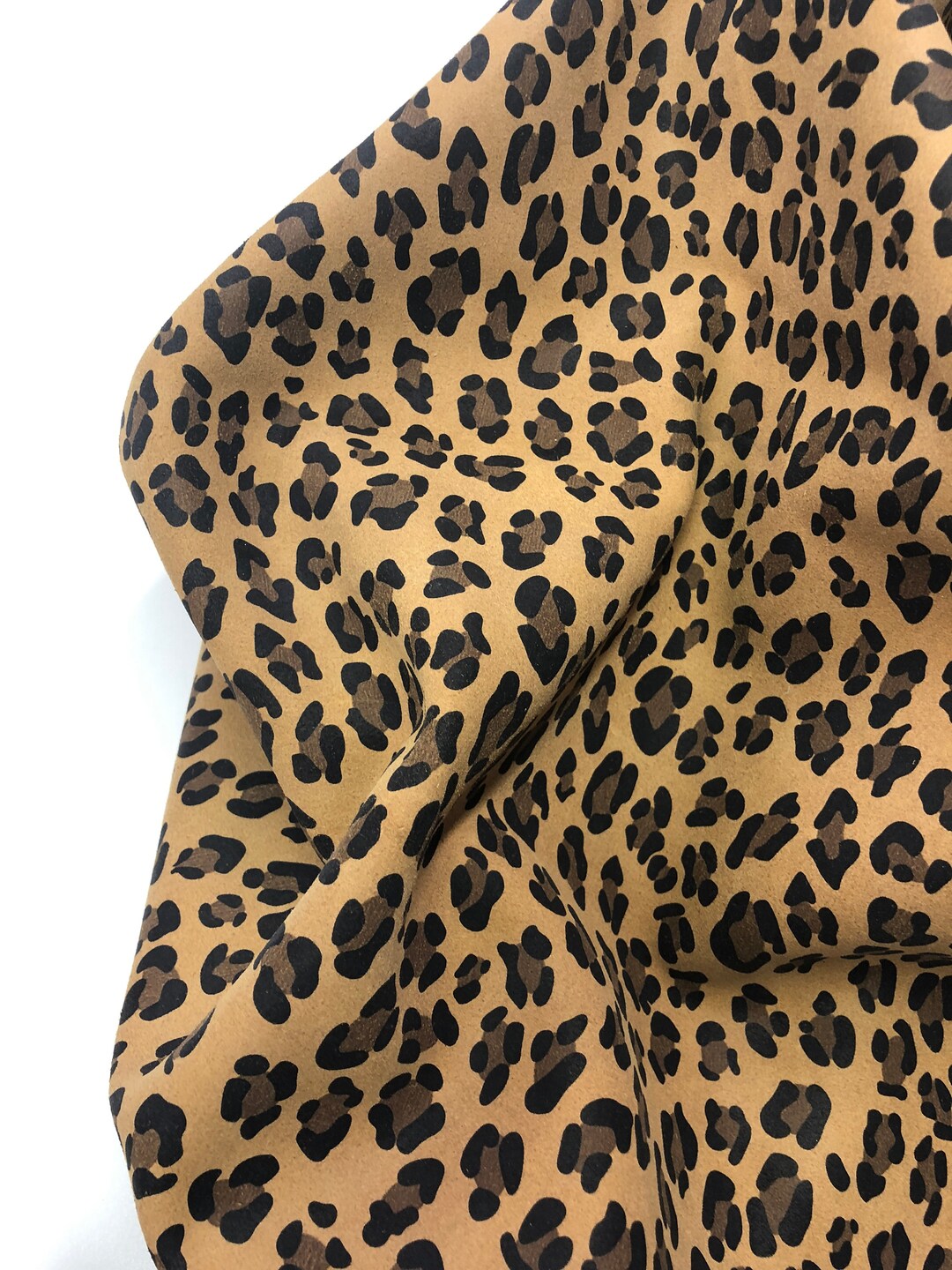 LEATHER JAGUAR LEOPARD Print Genuine Leather, You Choose Size or Full ...
