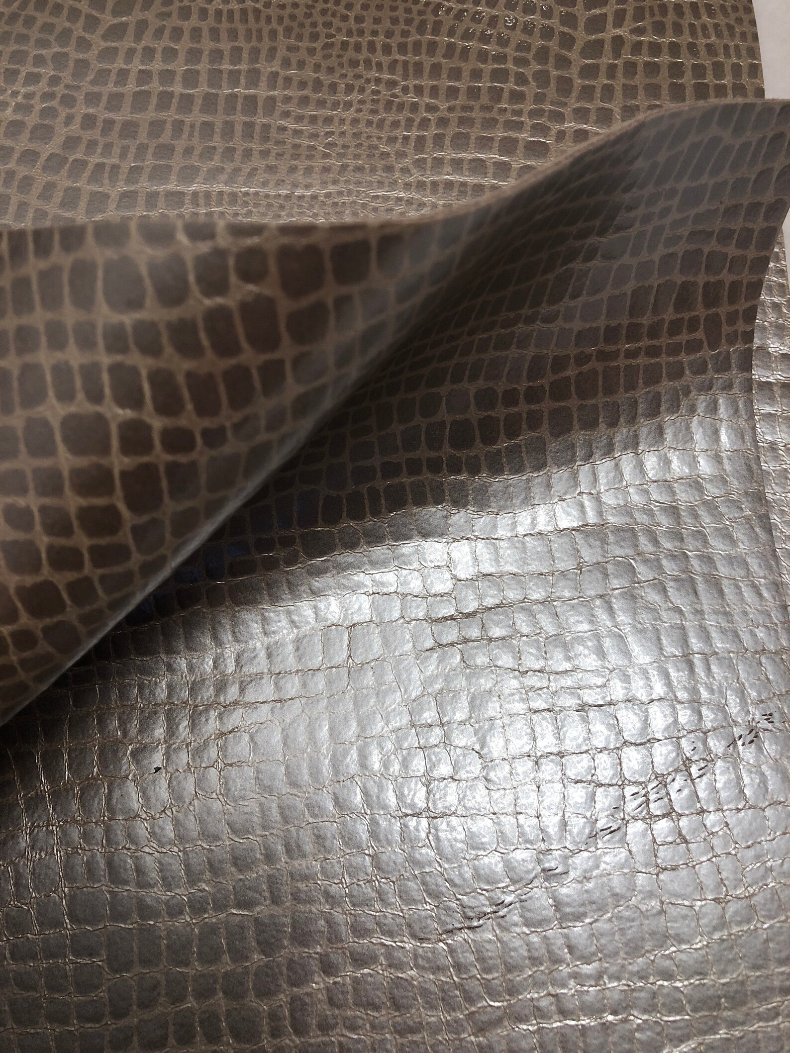 PEARL METALLIC CROCO Print Choose Your Color Turquoise Pale - Etsy