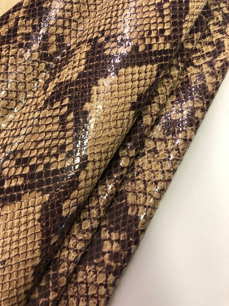 PYTHON LEATHER SKINS Print/natural Tan Brown Python Snakeskin | Etsy