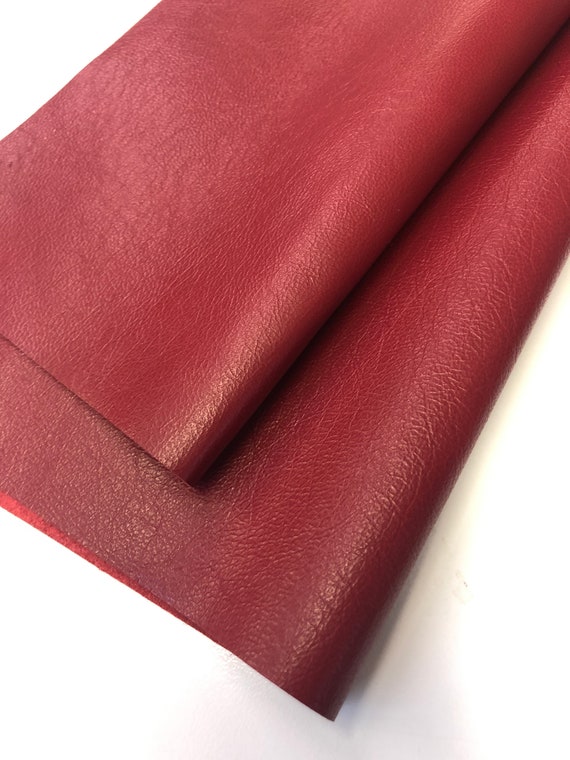 LEATHER Fall Red 12x12 Dark Red LEATHER Red | Etsy