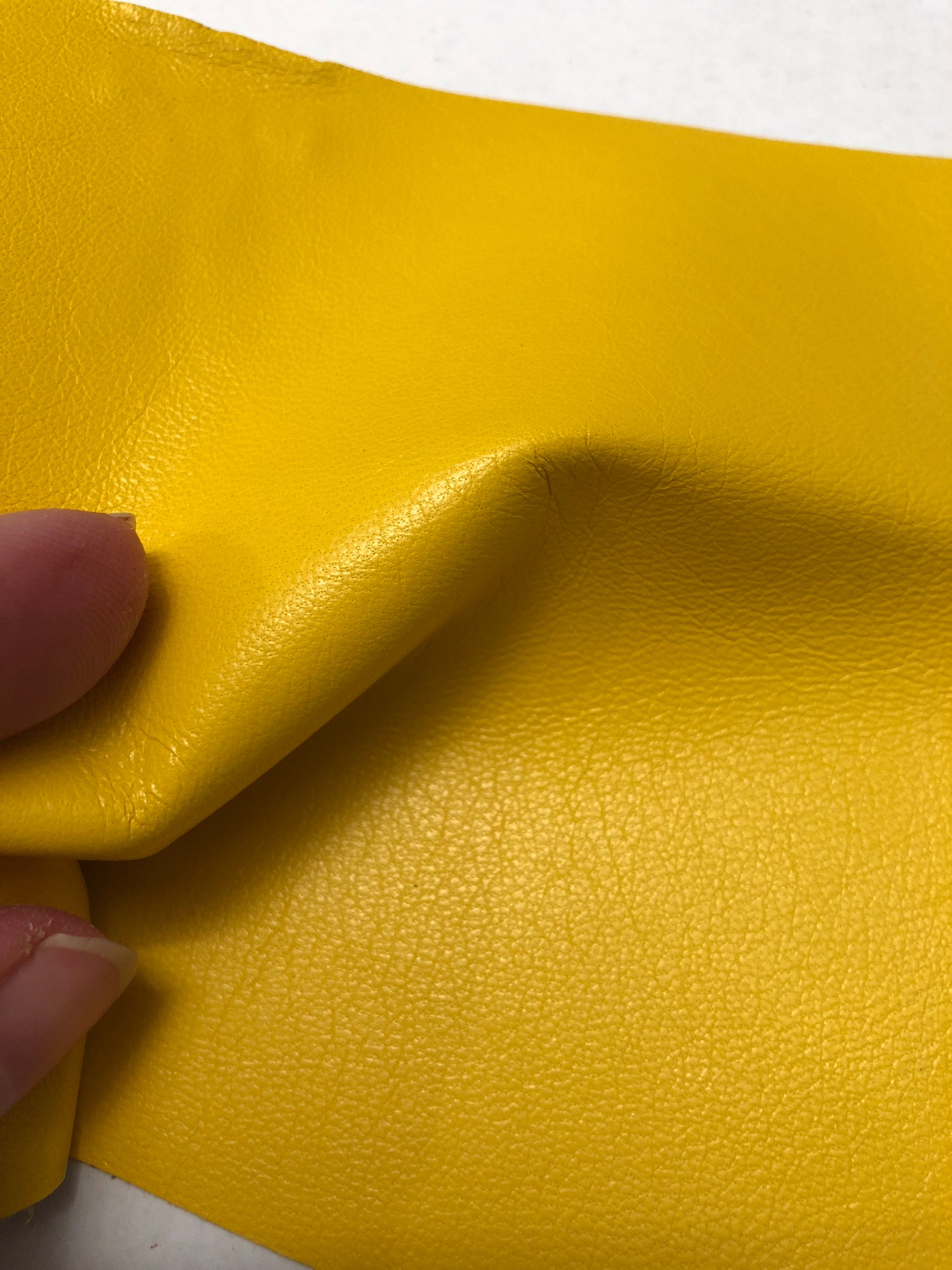 YELLOW SUPERB Leather,genuine Leather Sheet, Leather Scrap, Buttery ...