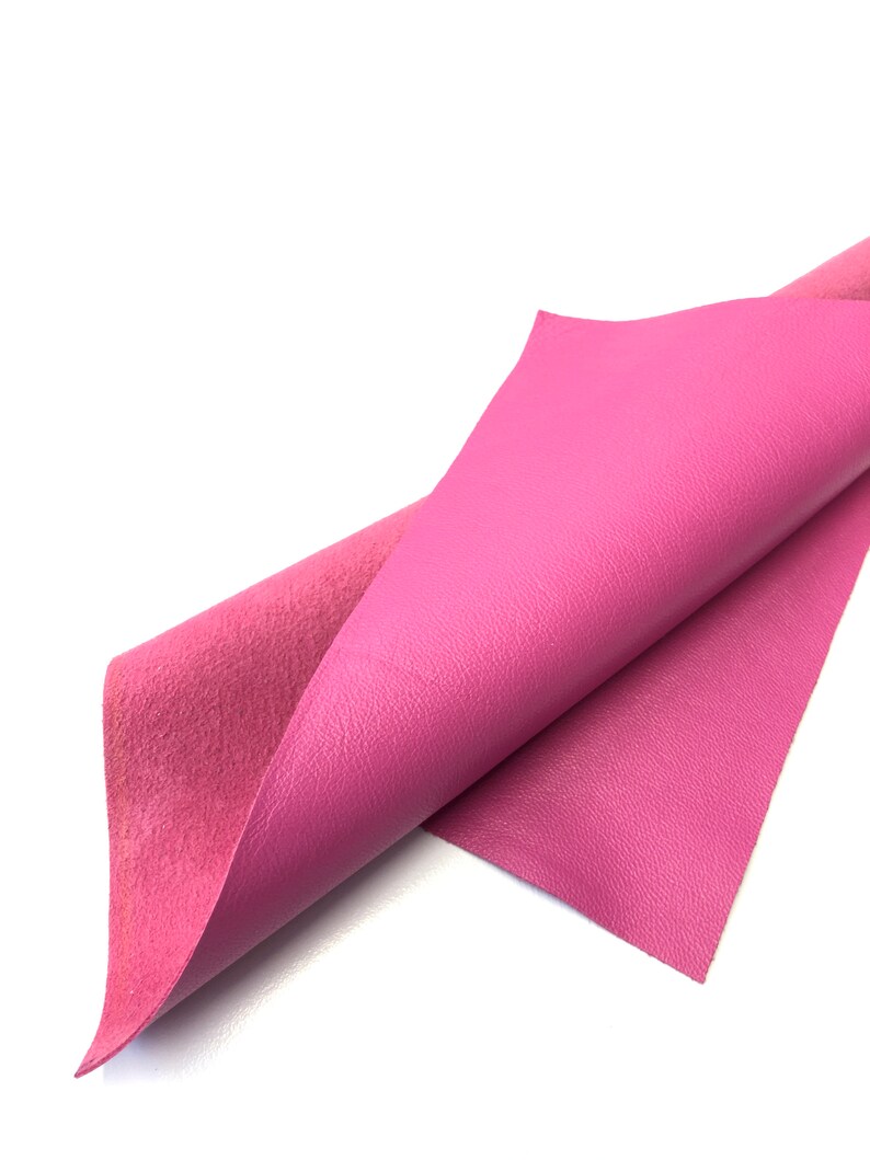 LEATHER Hot Pink Leatherbright Pink Leather Sheet Leather | Etsy