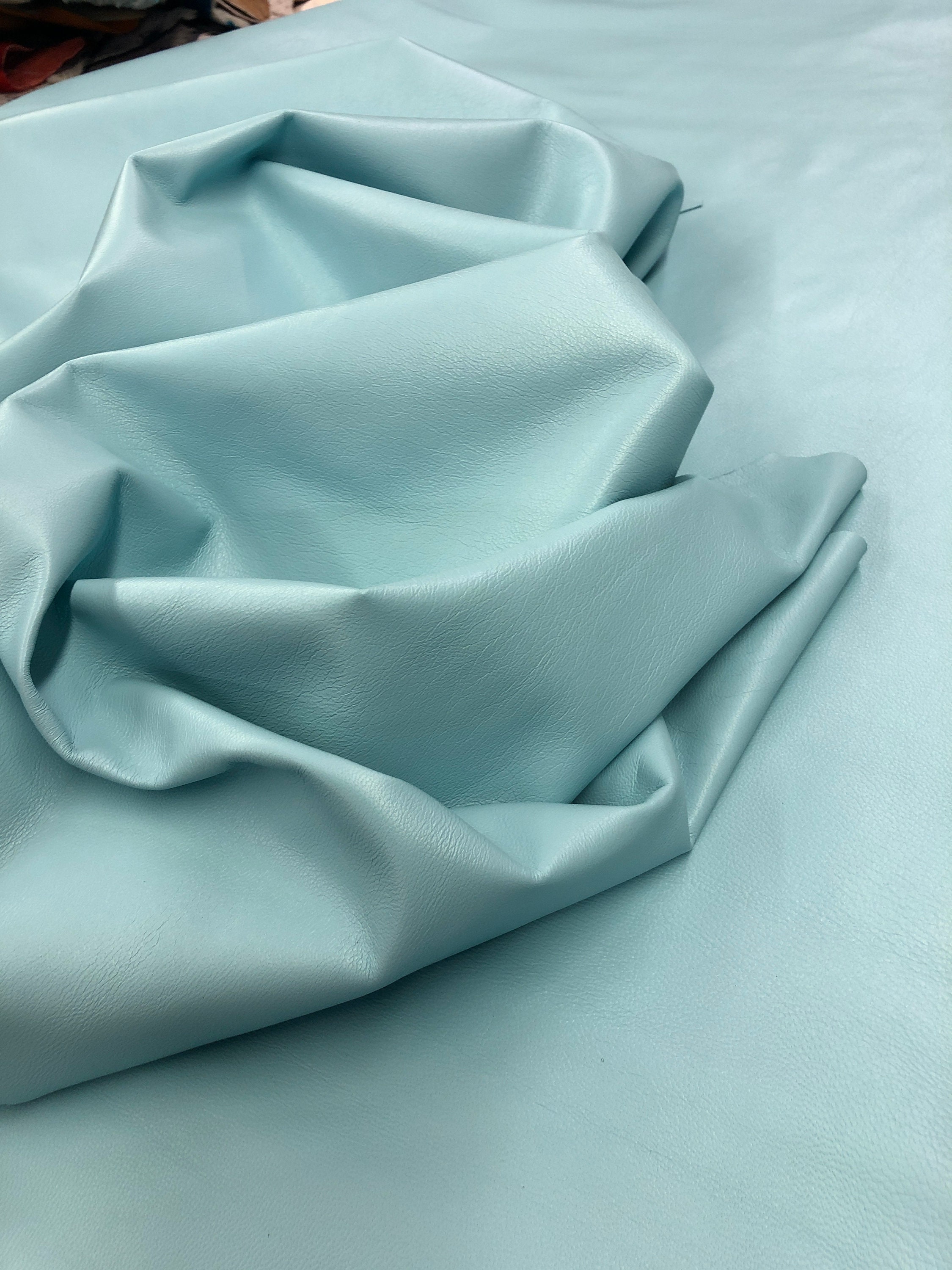 LEATHER ROBBIN EGG Blue Leather Skins/ Light Blue Lambskin | Etsy