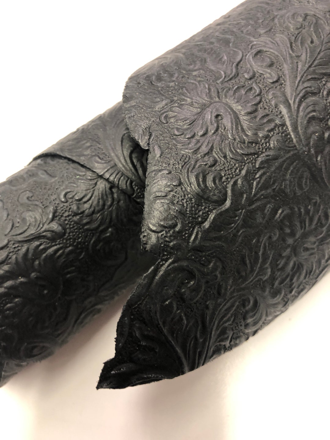 Tooled Leather Look EMBOSSED LEATHER Sheets/trim Leather With Acanthus ...
