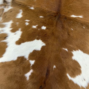 Dark Tan White HAIR on CALF Calfskin Print/ Natural Print on Hair on ...